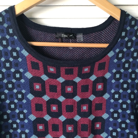 Dex | Dresses | Dex Mod Geo Print Sweater Dress | Poshmark